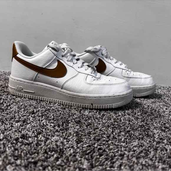 Nike | Shoes | Nike Air Force S With A Mustard Swoosh | Poshmark